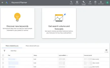 Using Google Ads Keyword Planner for ideas & forecasting